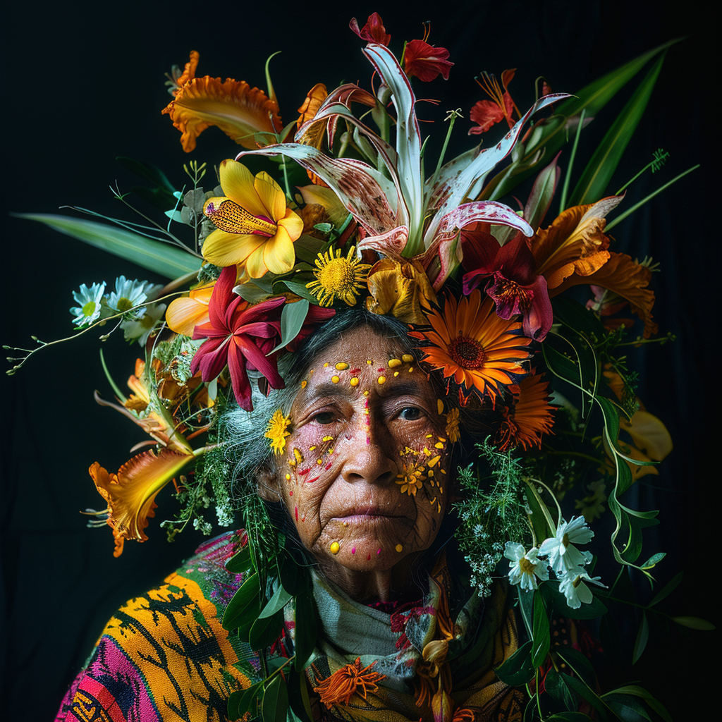 A_photograph_of_an_Incan_woman_with_her_face_painted | McKenna Academy